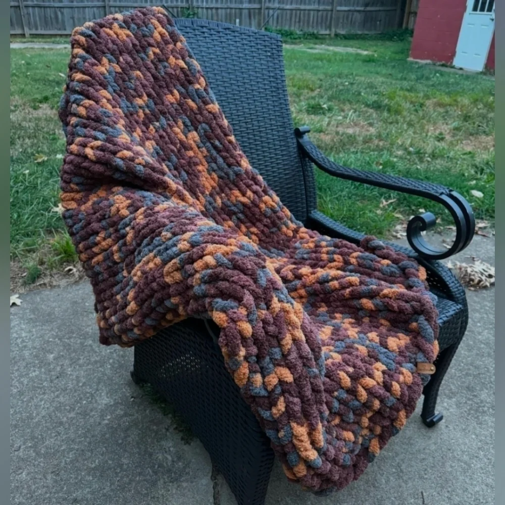 Hand Crafted | Bedding | Chunky Handknit Blanket | Poshmark